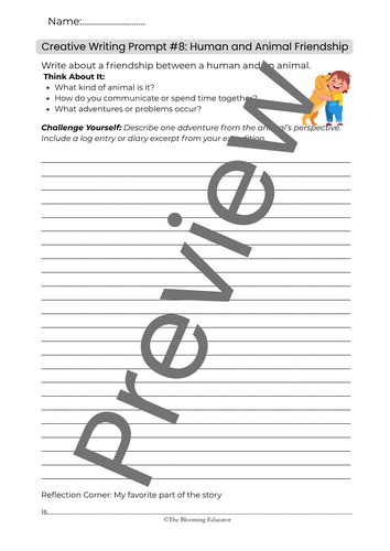 Friendship and Relationships Creative Writing Prompts | Teaching Resources