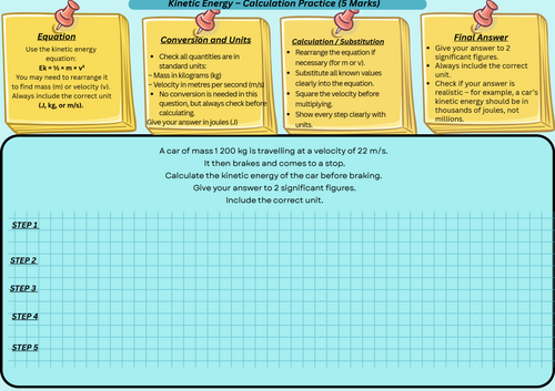 GCSE Physics Paper 1 – Energy Calculations (5× Scaffolded Worksheets ...