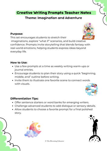 Imagination and Adventure Creative Writing Prompts | Teaching Resources