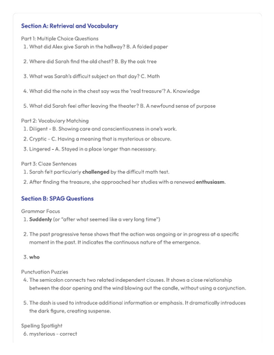 Year 6 Comprehension, SPAG and Creative Writing Task | Teaching Resources