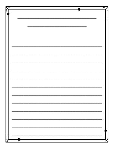 Blank Booklet Writing Paper Blank+05 COVERS | Teaching Resources