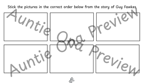 EYFS/KS1 Bonfire Night Story Sequencing of The Story of Guy Fawkes ...