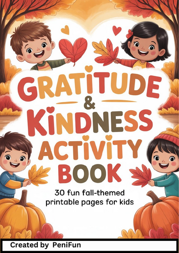 Gratitude & Kindness Activity Book for Kids | Teaching Resources