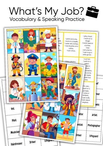 What’s My Job? – Vocabulary & Speaking Practice | Teaching Resources