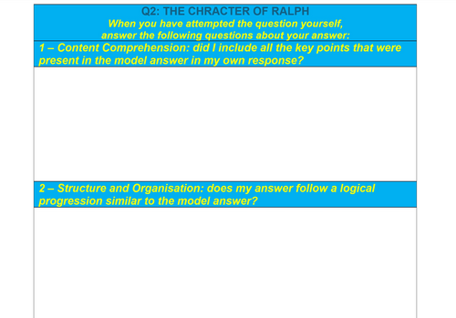 EDEXCEL GCSE English Literature - Lord of the Flies - 6 Practice Q & A ...
