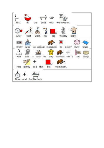 Writing Instructions: How to wash a Woolly Mammoth Y2-Y4 | Teaching ...