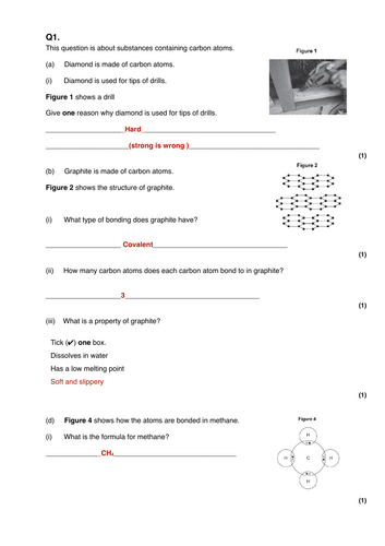 AQA Chemistry C3.7 – Giant Covalent Structures (Updated 2025 | Editable ...