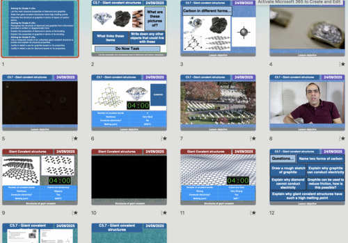 AQA Chemistry C3.7 – Giant Covalent Structures (Updated 2025 | Editable ...