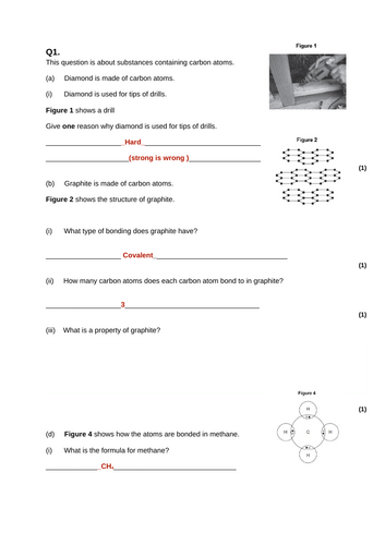 AQA Chemistry C3.7 – Giant Covalent Structures (Updated 2025 | Editable ...