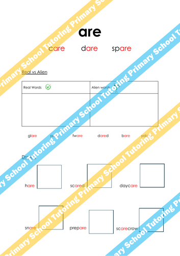 Phonics - are sound worksheets - Read Write Inc | Teaching Resources