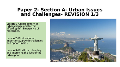 Geography GCSE Revision: Urban Challenges in Rio | Teaching Resources