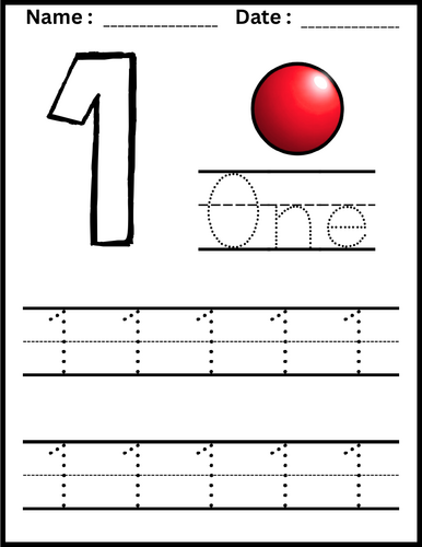 Number Tracing Worksheets 1-20 for Kindergarten & Preschool | No Prep ...