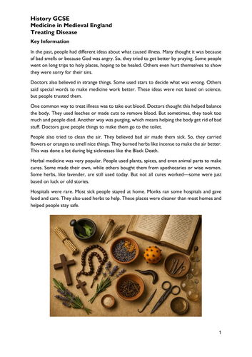 Treating Disease - Medieval - Medicine in Britain | Teaching Resources