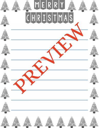 O, Christmas Trees! Stationery Pages 6 Printable Writing Papers (Color ...