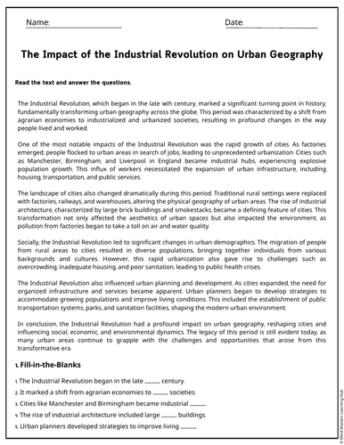The Impact of the Industrial Revolution on Urban Geography Reading ...