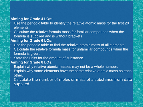 AQA GCSE Chemistry C4.1 – Relative Masses and Moles | Editable Lesson ...