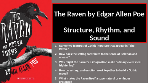 The Raven - Structure, Rhythm, and Sound | Teaching Resources