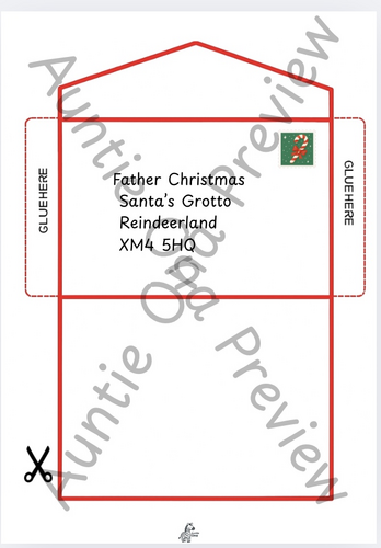 EYFS Christmas Letter to Santa Writing Activity | Envelope Template ...