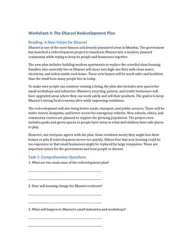 KS3: Life in the World’s Largest Slum: Dharavi, Mumbai | Teaching Resources