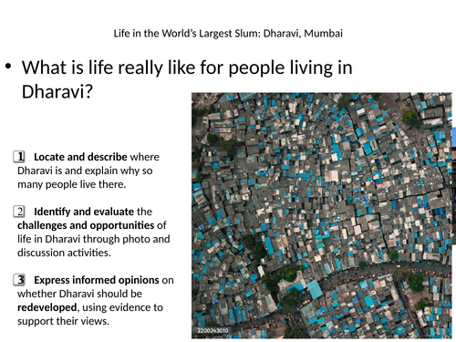 KS3: Life in the World’s Largest Slum: Dharavi, Mumbai | Teaching Resources
