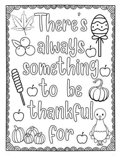 Thanksgiving Quotes Coloring Pages | Teaching Resources