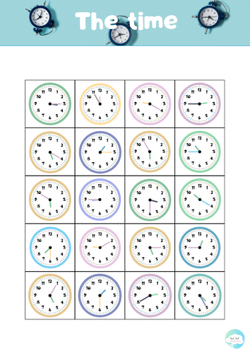 Time Match Game – Analogue and Digital Clocks | Teaching Resources