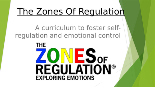 Zones Of Regulation Presentation | Teaching Resources