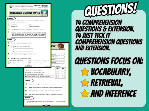 How Animals Survive Winter | Reading Comprehension | Year 4/5 ...