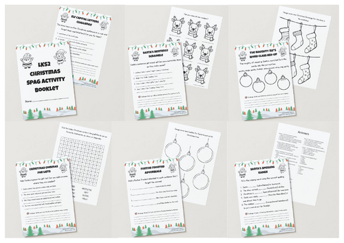 LKS2 Christmas SPaG Activity Booklet – 20 Pages - 10 Fun Activities ...