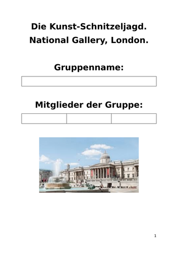 German Art Quiz, National Gallery | Teaching Resources