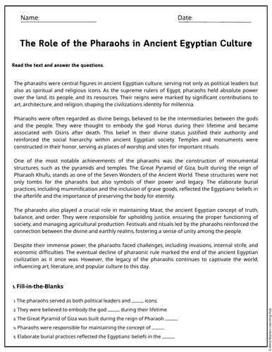 The Role of the Pharaohs in Ancient Egyptian Culture Reading ...