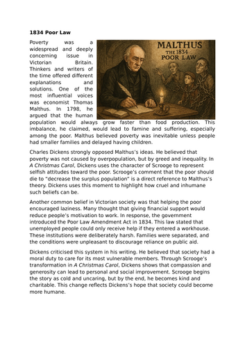 A Christmas Carol - Cover - 1834 Poor Law | Teaching Resources