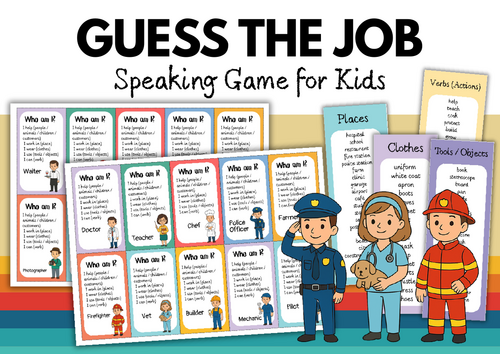 Guess the Job! – Who am I? Speaking Game for Kids | Teaching Resources