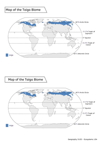 Y8 Ecosystems: Location and features of Taiga | Teaching Resources