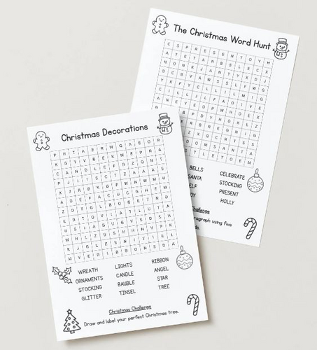 Christmas Wordsearch Pack – 6 Festive Wordsearches for KS1 & KS2 (Pack ...