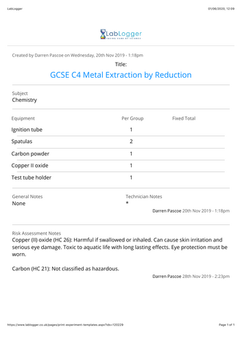 AQA GCSE Chemistry C5.3 – Extracting Metals | Editable Lesson, Worksheets & Answers + Free AI ...