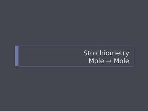Stoichiometry (Mole to Mole) (Animated Chemistry PowerPoint) | Teaching ...