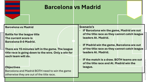 Football Scenario - DERBY DAY EDITION (Pack of 4) | Teaching Resources