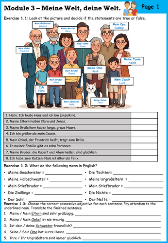 AQA NEW GCSE German revision - Module 3 - Meine Welt, deine Welt ...