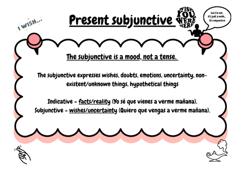 Spanish Pres. Subjunctive A level (Pack) | Teaching Resources