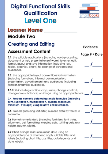Digital Functional Skills - L1 - Mod 2 - Creating & Editing - Unit 2.4 ...