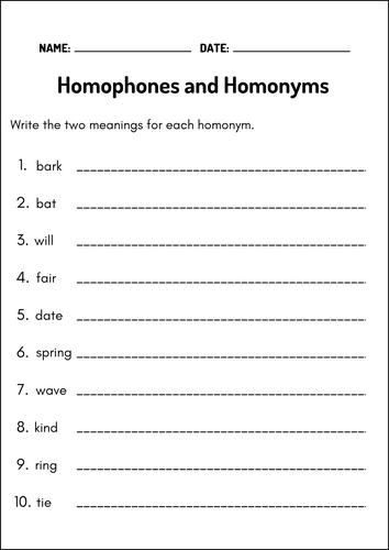 Mastering Homophones and Homonyms Worksheets Grammar & Vocabulary ...