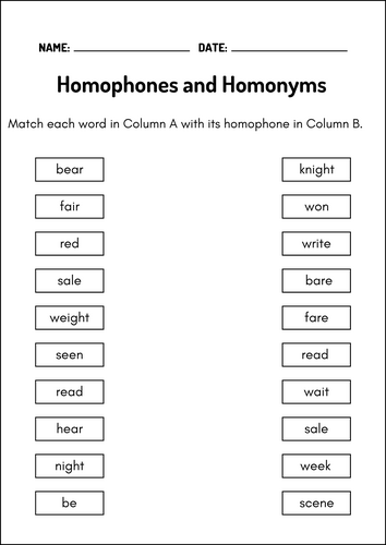 Mastering Homophones and Homonyms Worksheets Grammar & Vocabulary ...