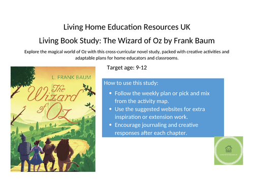 The Wizard of Oz Novel Study | Teaching Resources