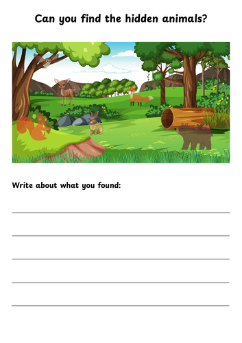 Can You Find the Hidden Animals? | Woodland Hidden Picture Activity for ...