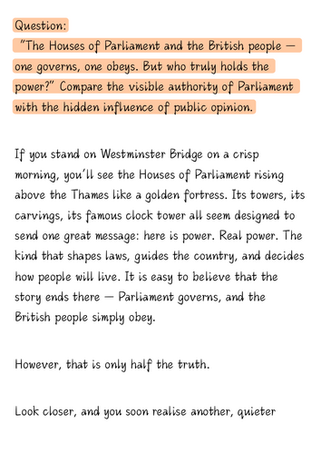 Compare & Contrast: The Houses of Parliament VS The British People ...