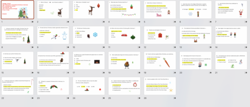 Weihnachten in Deutschland (Christmas in Germany), German, quiz ...