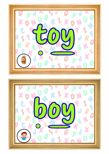 oy words- phonics hunt- continuous provision | Teaching Resources