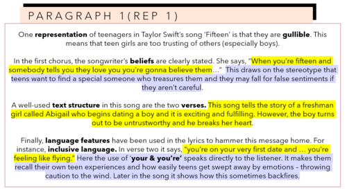 10 English – Teen Representations – Written language features (in songs ...