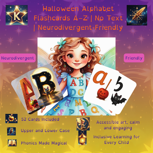 Halloween Alphabet Flash Cards A to Z | Teaching Resources